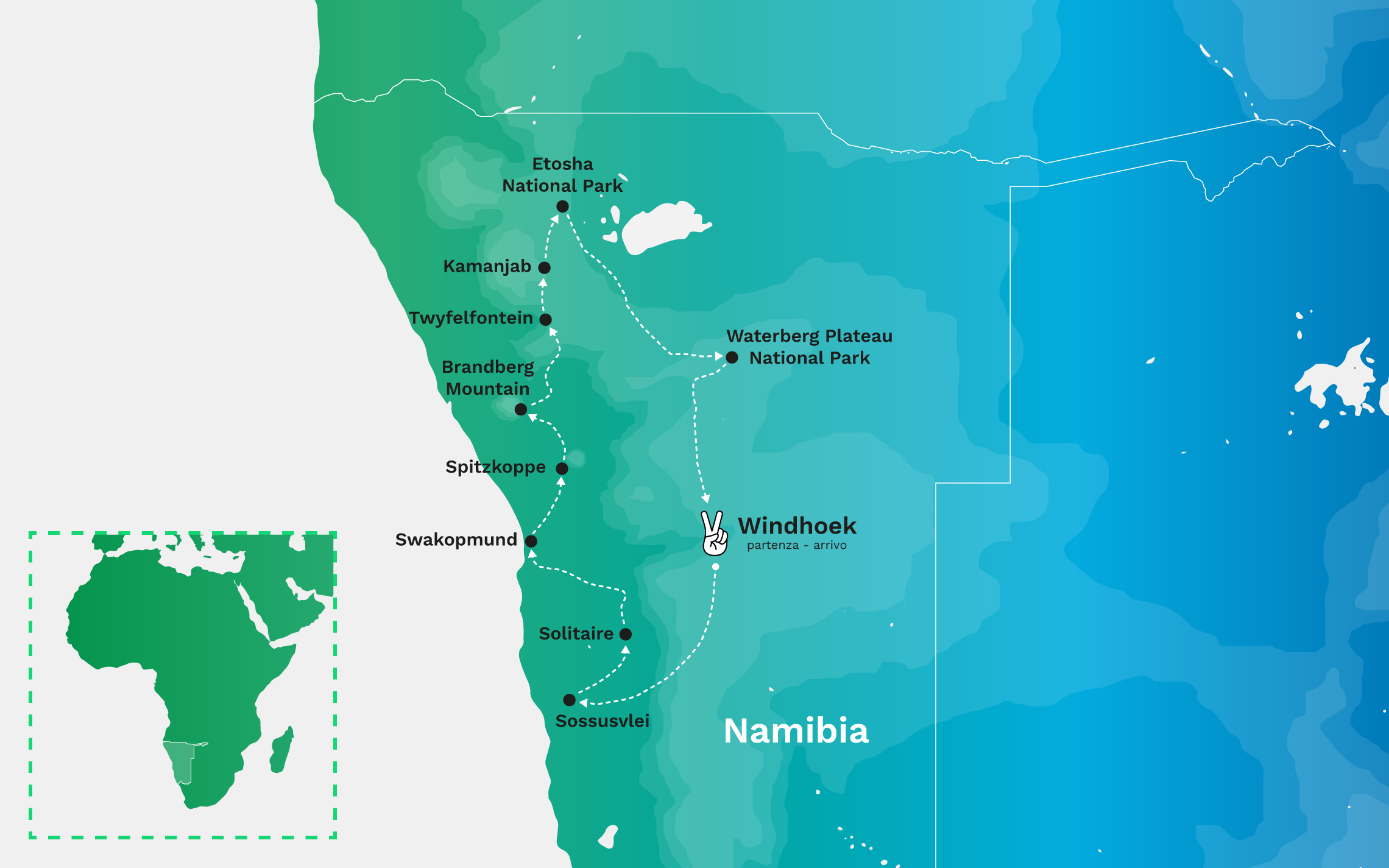 Viaggi di gruppo in Namibia - Safari e campeggio organizzato in ...